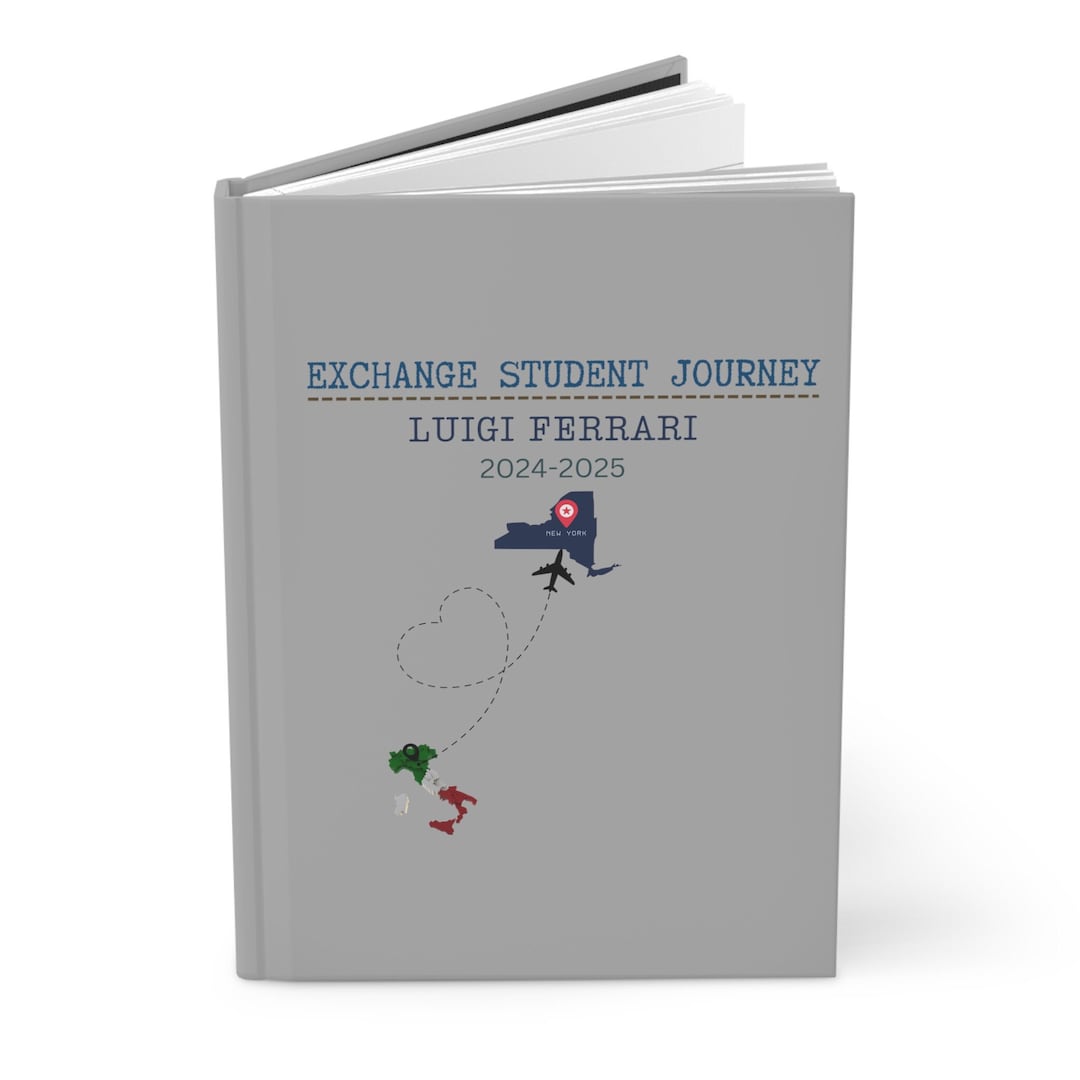 Personalized Exchange Student Welcome Gift, Hardcover Journal Matte - Etsy