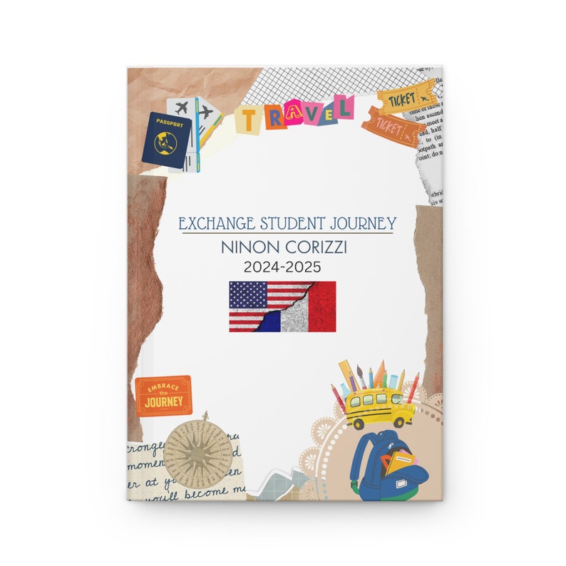 Personalized Exchange Student Welcome Gift, Hardcover Journal Matte - Etsy
