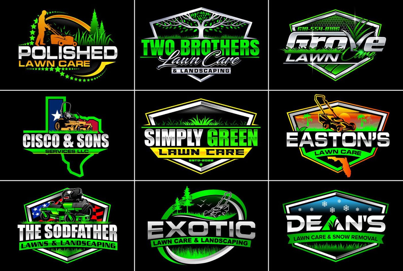 Lawn Care Logo, Custom Logo Design, Logo Design, Business Logo, Graphic ...