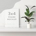 3x4 Poster Mockup 3:4 Ratio Print Mockup Canvas Mockup Vertical Frame ...