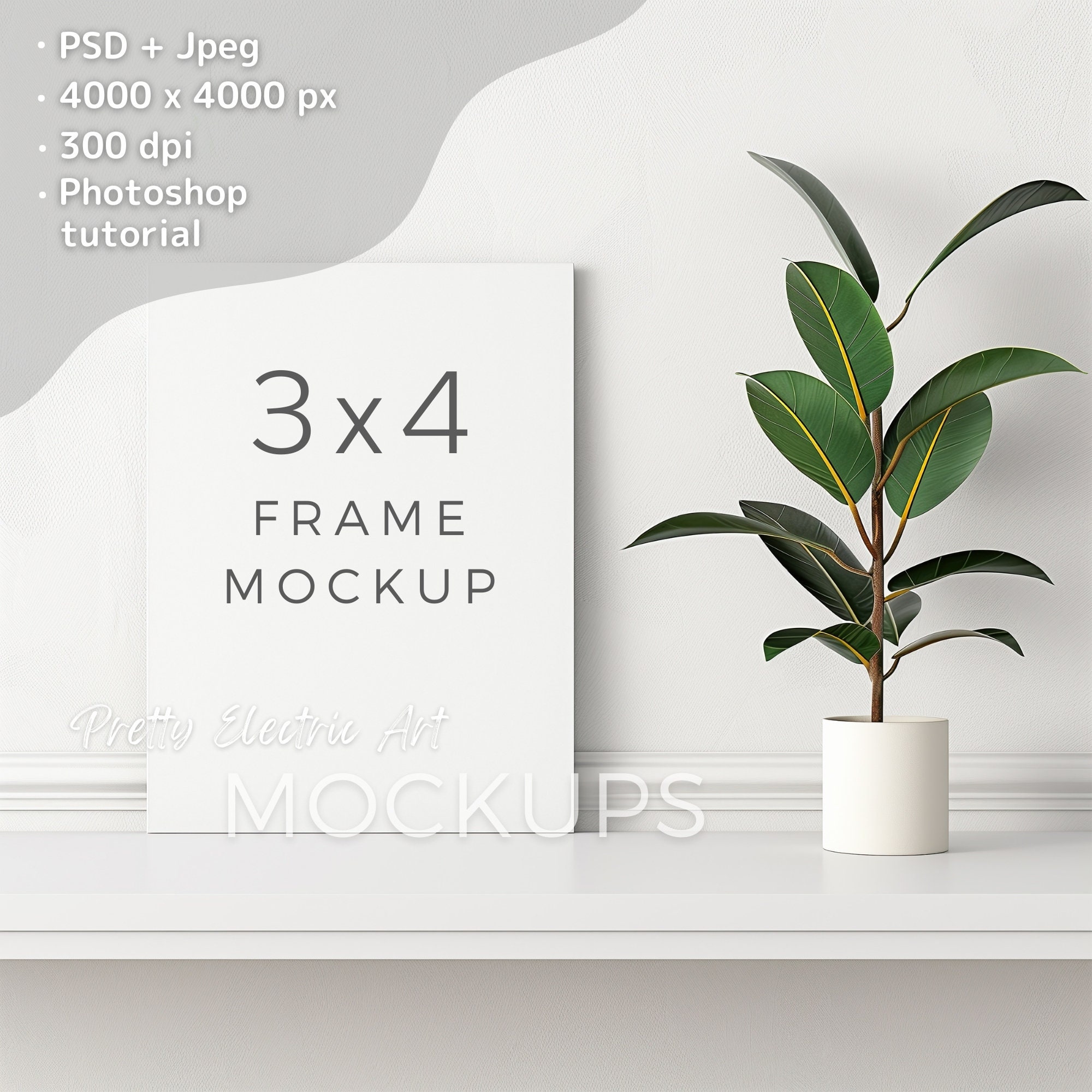 3x4 Poster Mockup 3:4 Ratio Print Mockup Canvas Mockup Vertical Frame ...