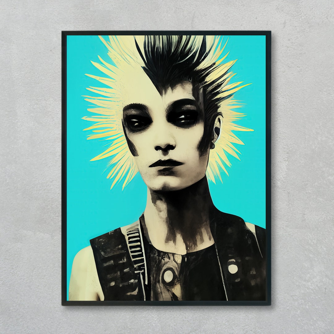Angel Punk Poster Rock N Roll Art Print Rock Music Poster Punk Rock ...