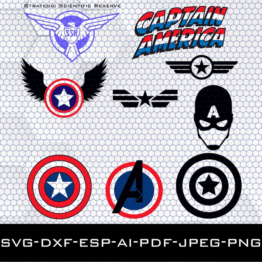 Captain America Svg/superhero/bundle/vector Illustration/design/drawing ...
