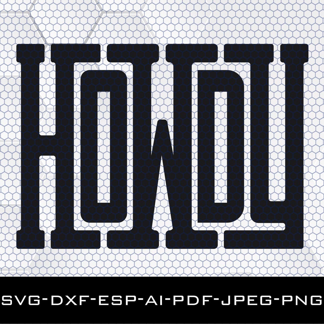 Howdy Vector Illustration /design/drawing/svg/dxf/png/jpeg/esp/pdf/ai ...