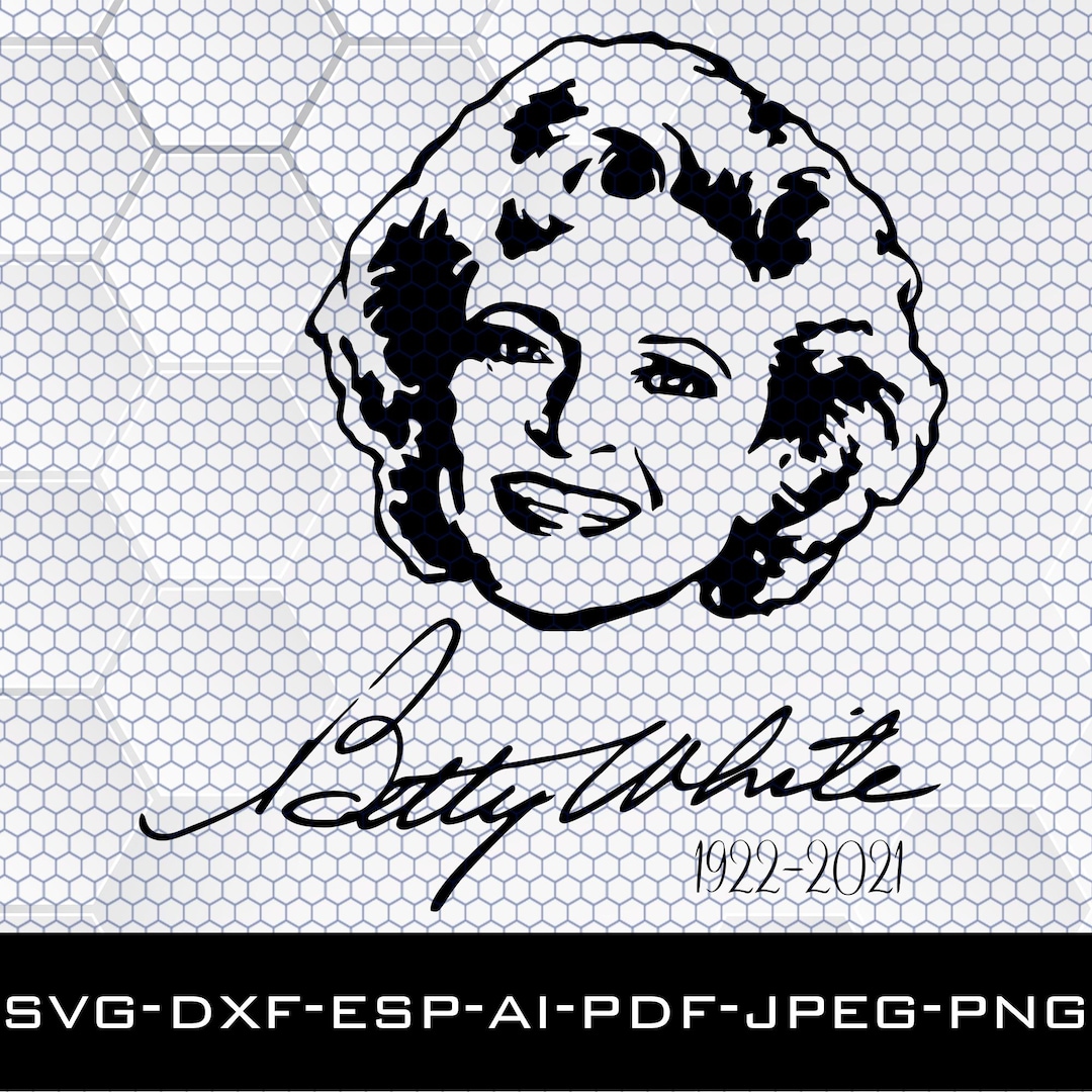 Betty White Vector Illustration,design,drawing,svg,dxf,png,jpg,esp,pdf ...