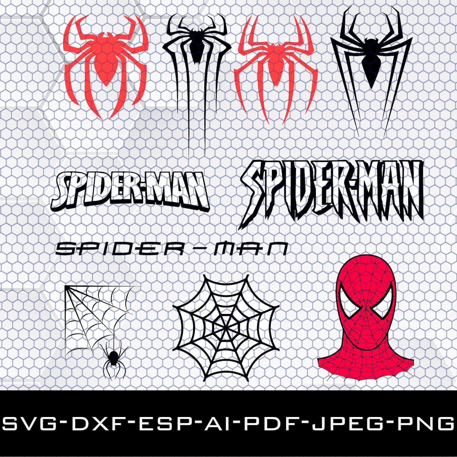Spider-man Vector Graphics Bundle (SVG, PNG, PDF) - Etsy