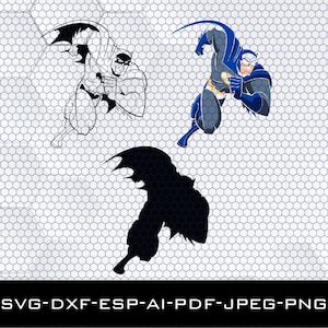 Bat Vector Illustration Bundle,super Hero,design,drawing,svg,dxf,png ...