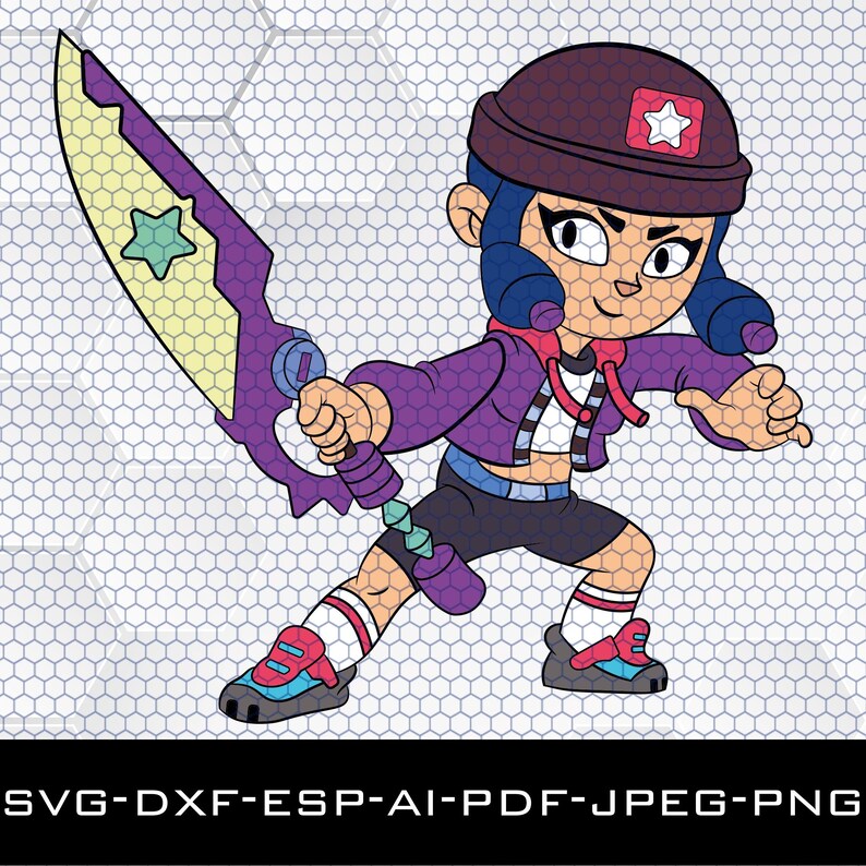 Brawl Stars Bibi Design,drawing,svg,dxf,png,jpeg,esp,pdf,ai,clipart ...