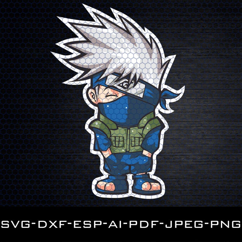 Kakashi Hatake Vector Illustration/naruto/anime/design/drawing/layered ...