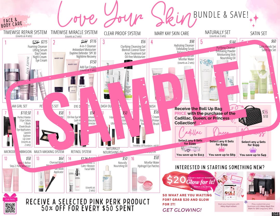 Personalized Mary Kay Consultant Set Sheet: Boutique Marketing April ...