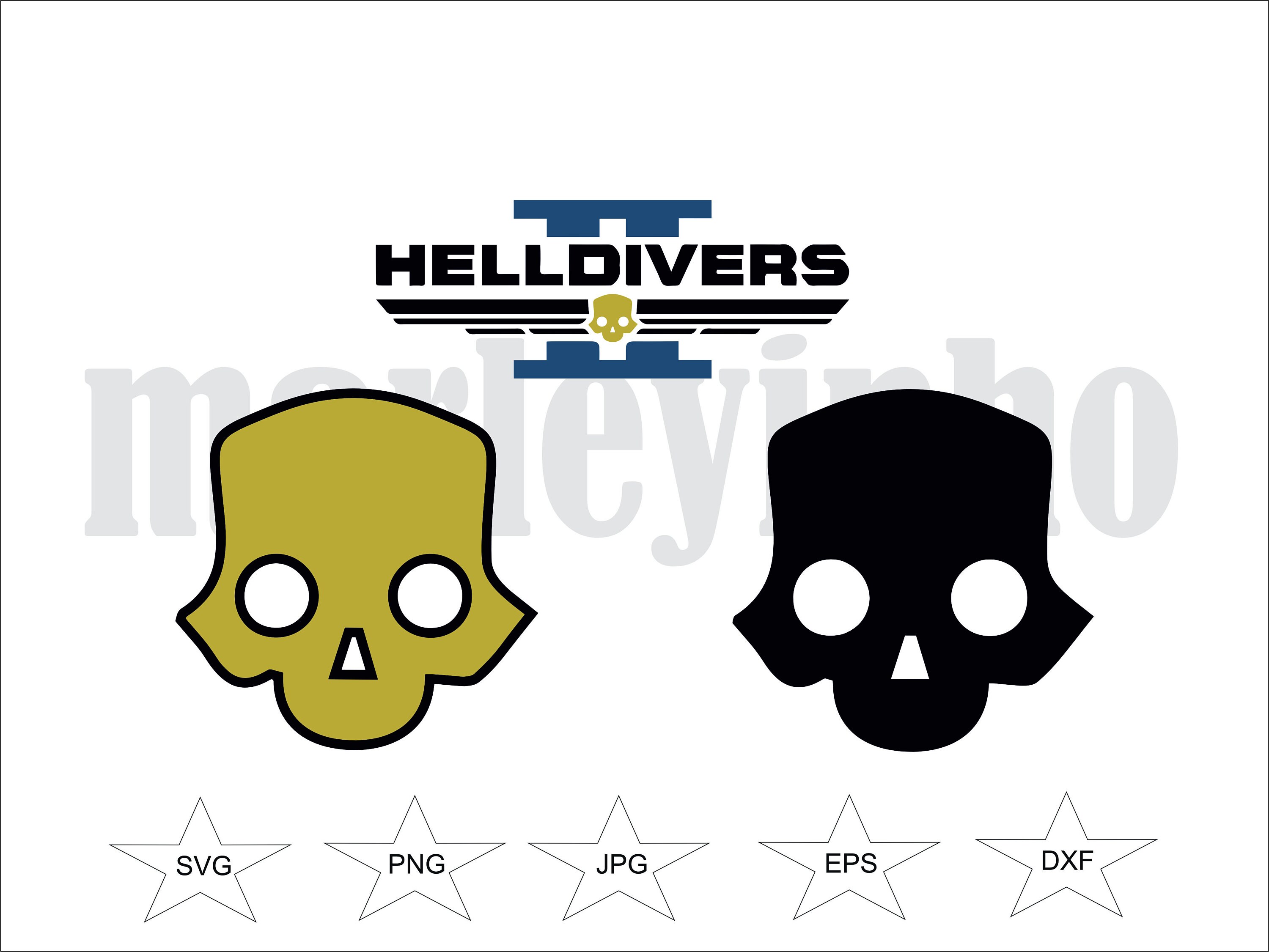 Helldivers Helldivers 2 Hell Divers SVG PNG EPS Dxf Jpg 9 Files Bundle ...