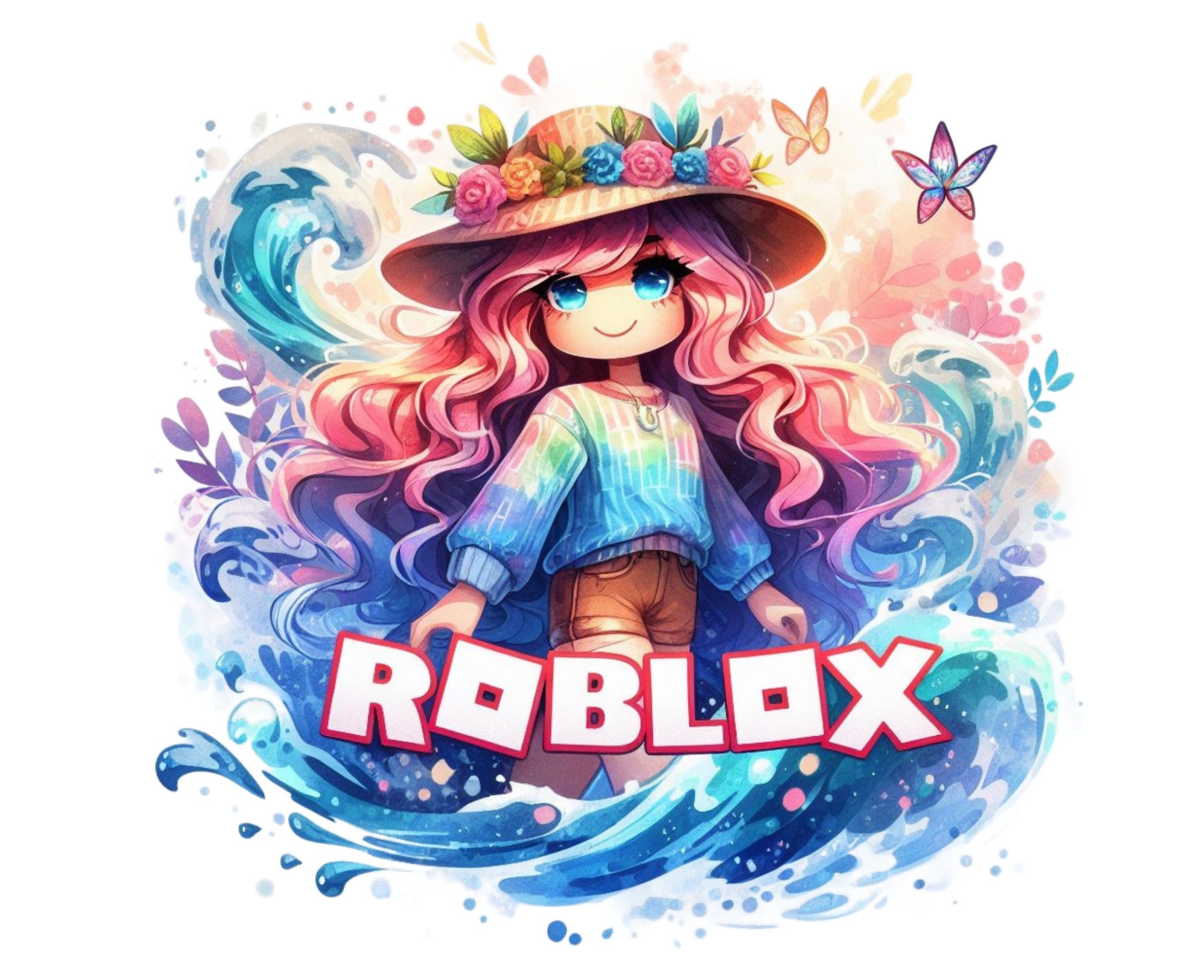 Roblox Girl Png Pdf Jpeg ,300 Dpi, High Quality, Roblox Font, Roblox ...