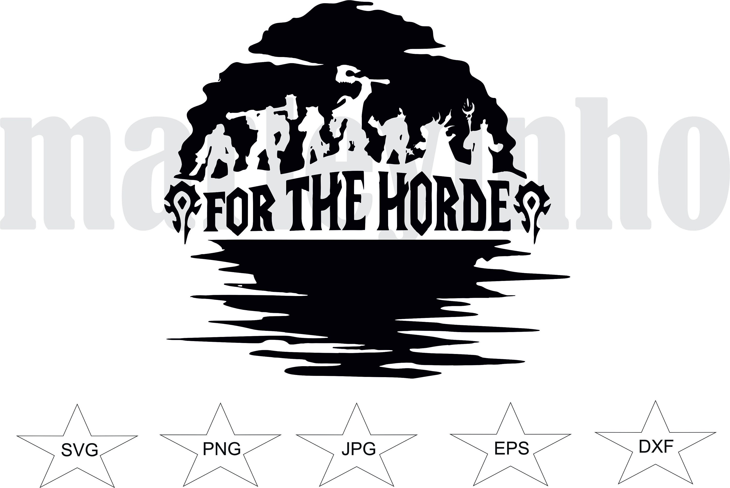 World of Warcraft Horde Orc SVG PNG Jpeg PDF Cricut Cutting Digital ...