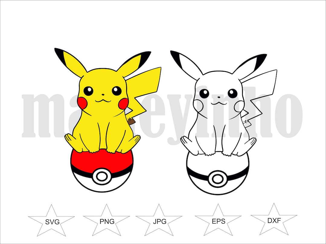 POKEMON PIKACHU , Svg, T-shirt Design, Sticker, Mug Wrap, Vector ...