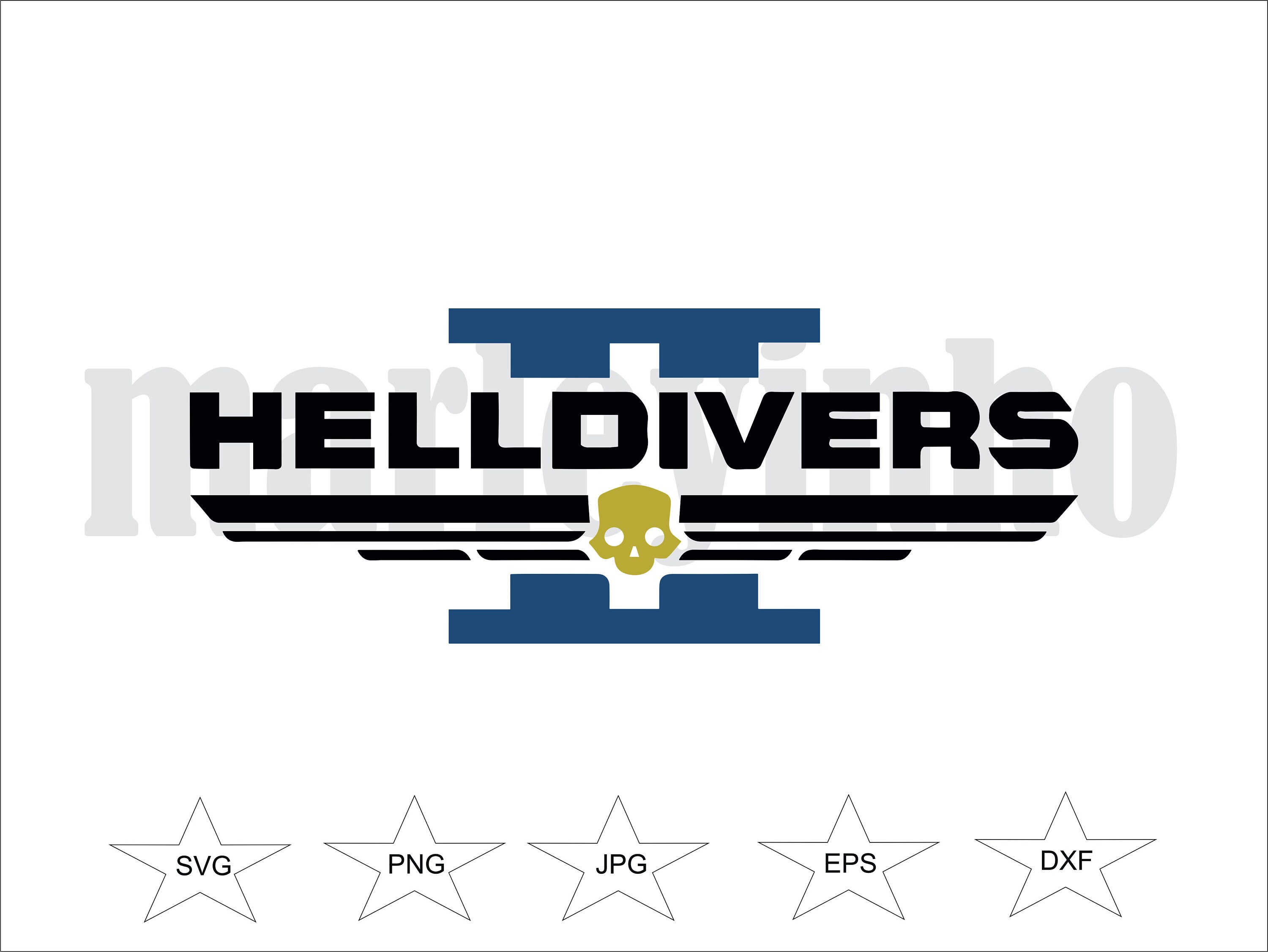 Helldivers Helldivers 2 Hell Divers SVG PNG EPS Dxf Jpg 9 Files Bundle ...
