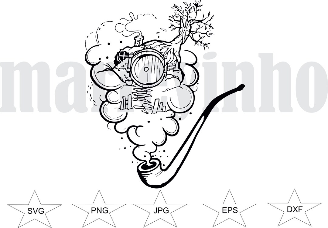 Lord of the Rings Pipe SVG Clipart Cut File for Cricut Digital ...