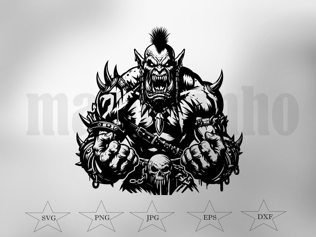 World of Warcraft Horde Orc SVG PNG Jpeg PDF Cricut Cutting Digital ...