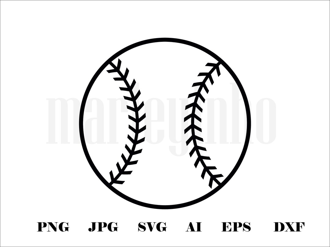 Baseball Outline Svg, Baseball Svg, Baseball Outline Cut File, Baseball ...
