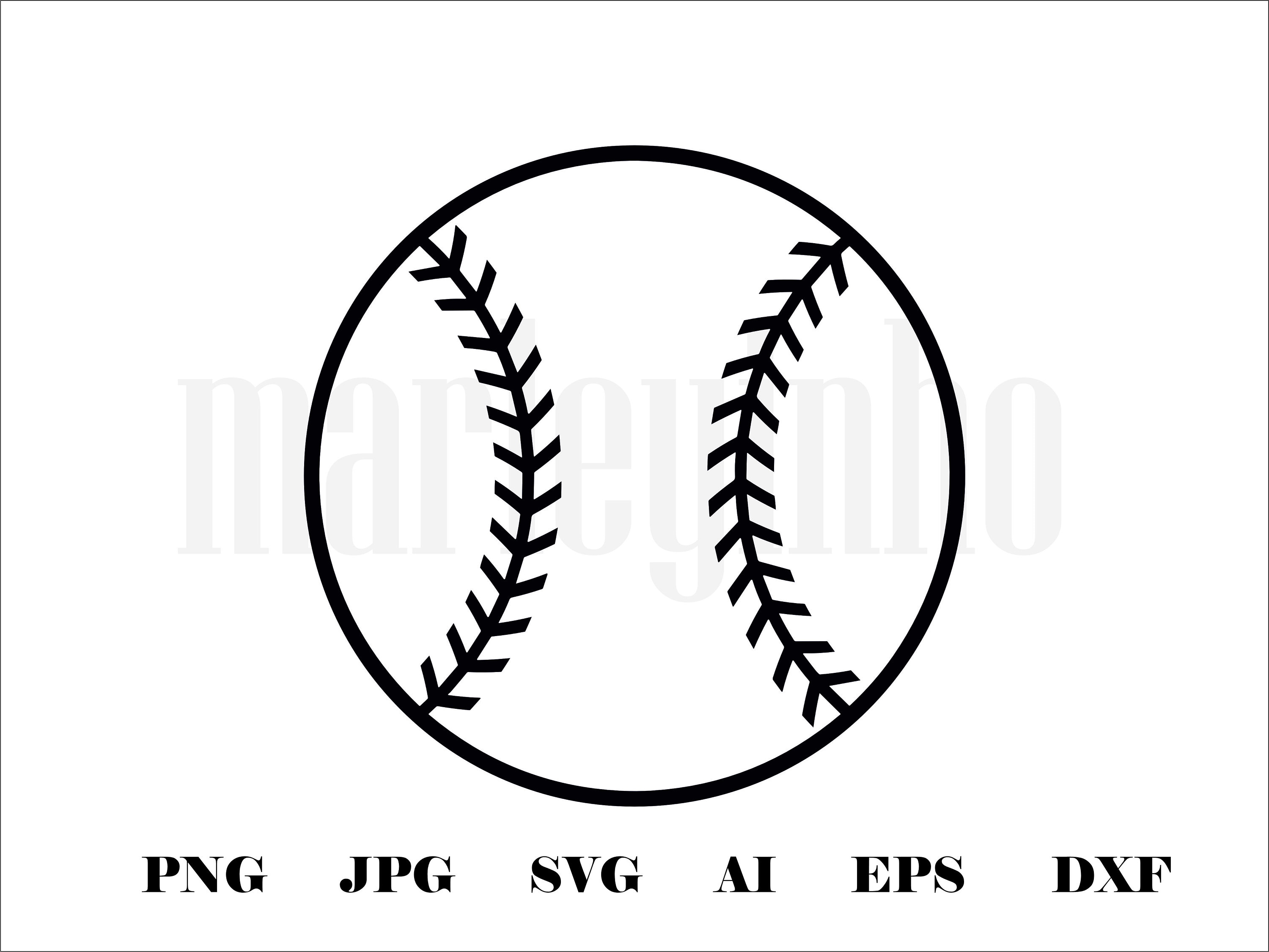 Baseball Outline Svg, Baseball Svg, Baseball Outline Cut File, Baseball ...