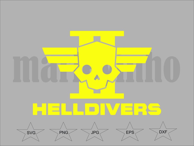 Helldivers Helldivers 2 Hell Divers SVG PNG EPS Dxf Jpg 9 Files Bundle ...