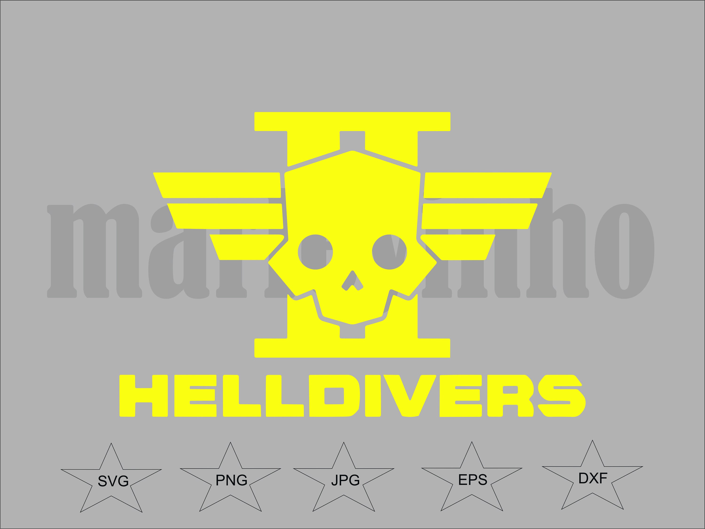Helldivers Helldivers 2 Hell Divers SVG PNG EPS Dxf Jpg 9 Files Bundle ...