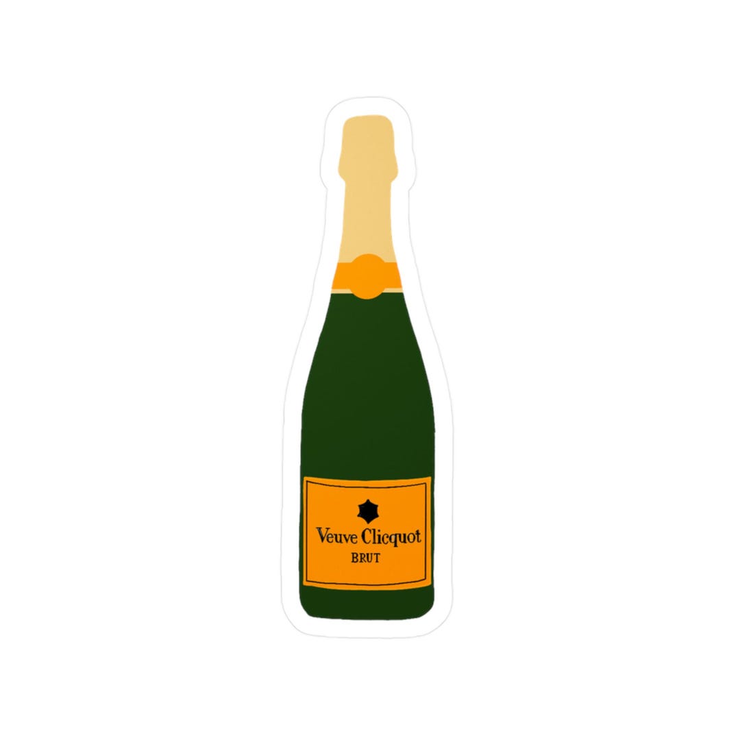 Champagne Bottle Sticker, Veuve Brut - Etsy