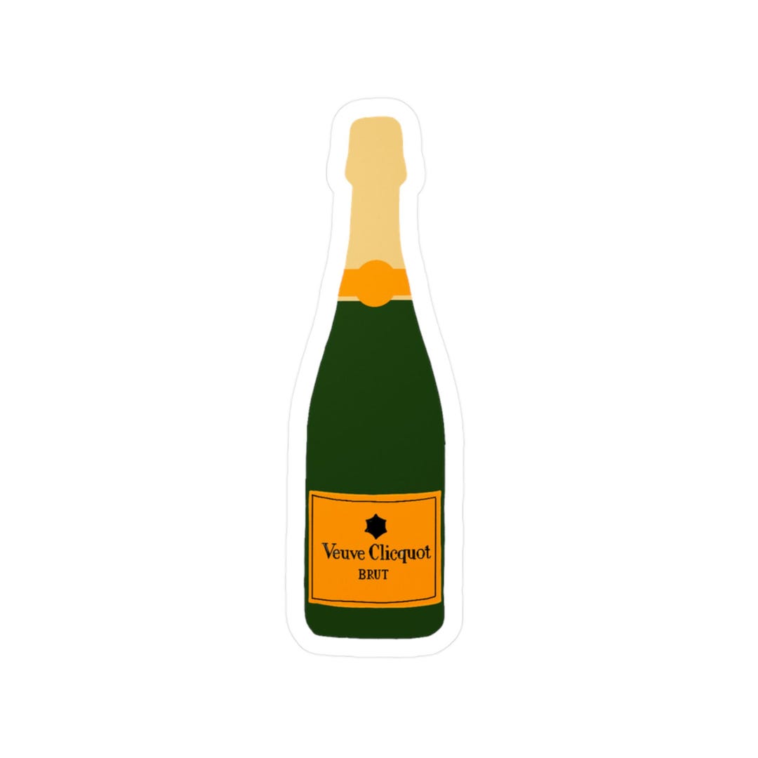 Champagne Bottle Sticker, Veuve Brut - Etsy