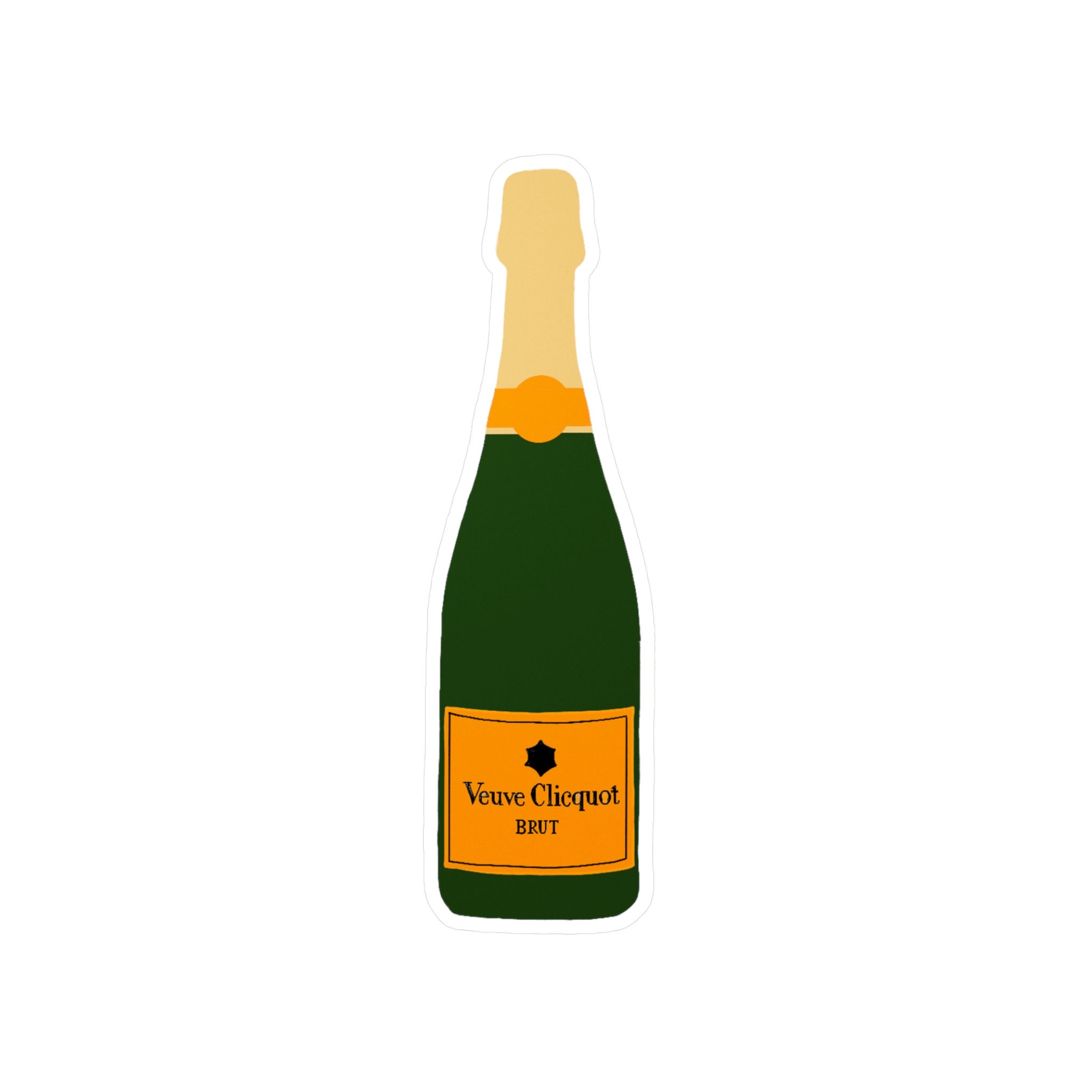 Champagne Bottle Sticker, Veuve Brut - Etsy
