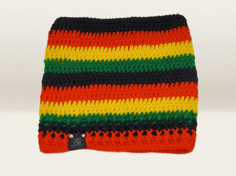 Slouchy Rasta Beanie, Dreadlock Tam, Striped Boho Hat, Jamaican Style ...