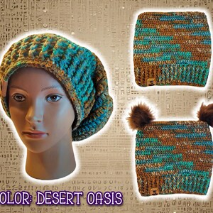 Droopy Box Beanie W Ribbed Brim, Custom Slouch Beanie, Hand Crocheted ...