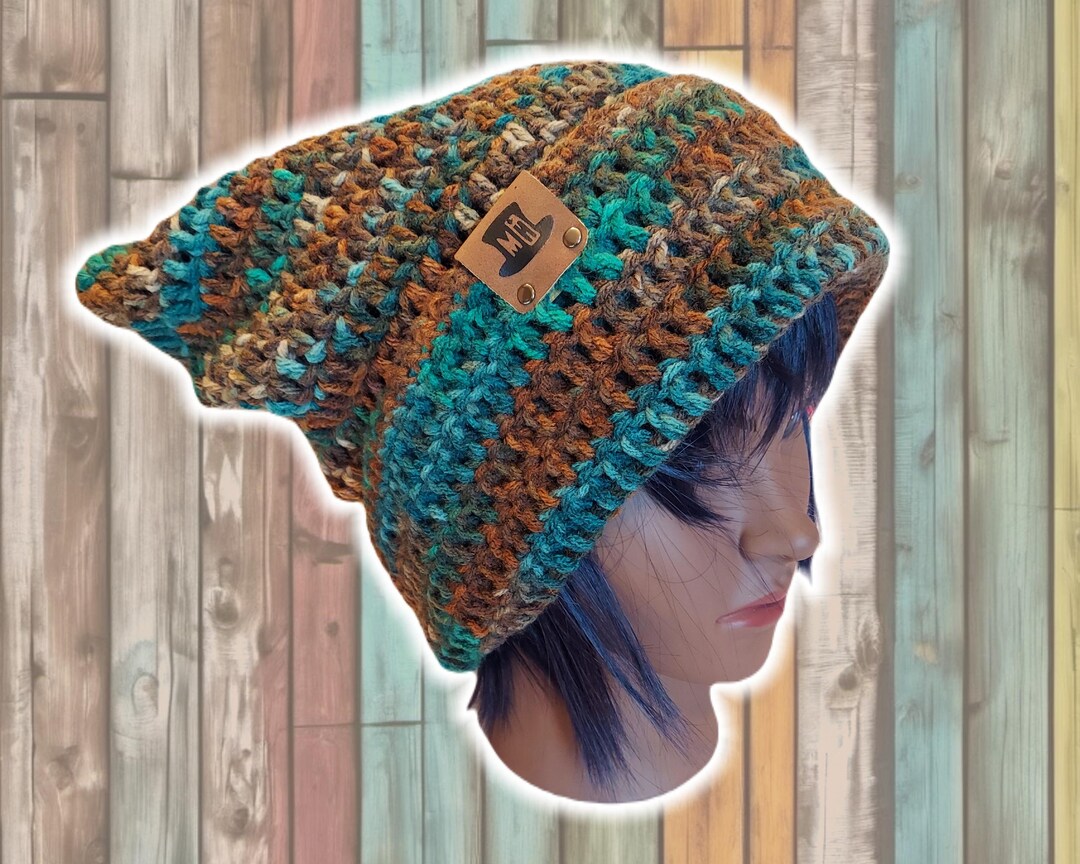 Droopy Eared Slouchy Box Hat, Choose Your Color Handmade Crochet ...