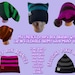 Foldable Brim Striped Droopy Eared Slouch Beanie CROCHET PATTERN ...