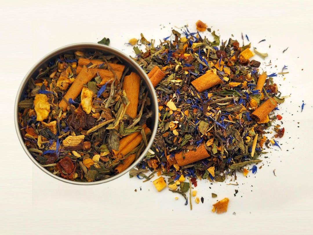Earth Ember Clove & Root Tea: Spiced Loose Leaf Blend, Rose Hip Tea ...