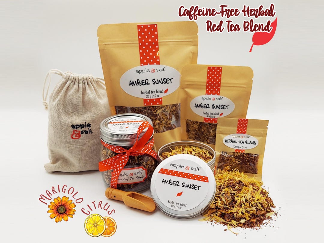 Amber Sunset Rooibos & Citrus Herbal Tea Blend, African Red Bush Tea ...