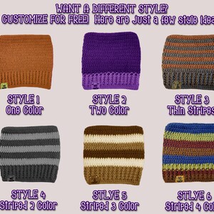 Droopy Box Beanie W Ribbed Brim, Custom Slouch Beanie, Hand Crocheted ...