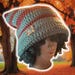 Foldable Brim Striped Droopy Eared Slouch Beanie CROCHET PATTERN Saggy ...