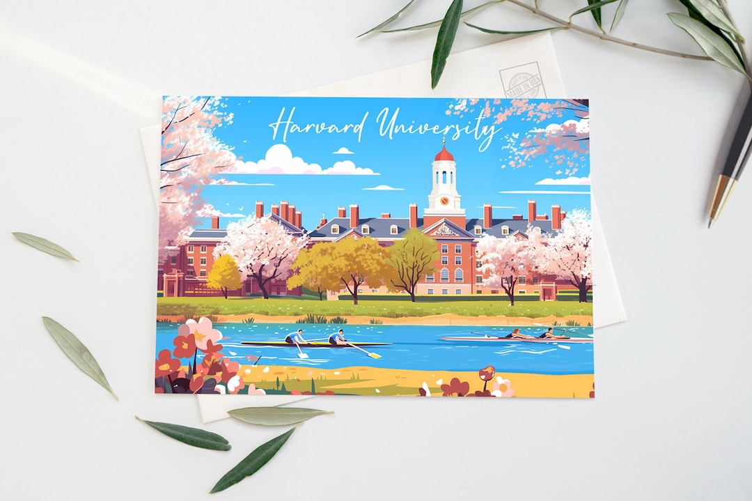 Harvard University Art Print: Cambridge MA Souvenir (4x6) - Etsy