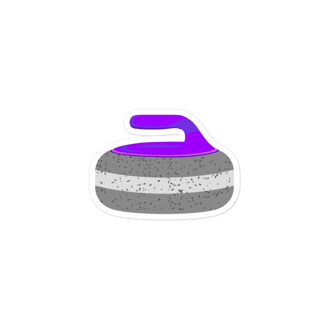Purple Curling Rock Sticker - Etsy