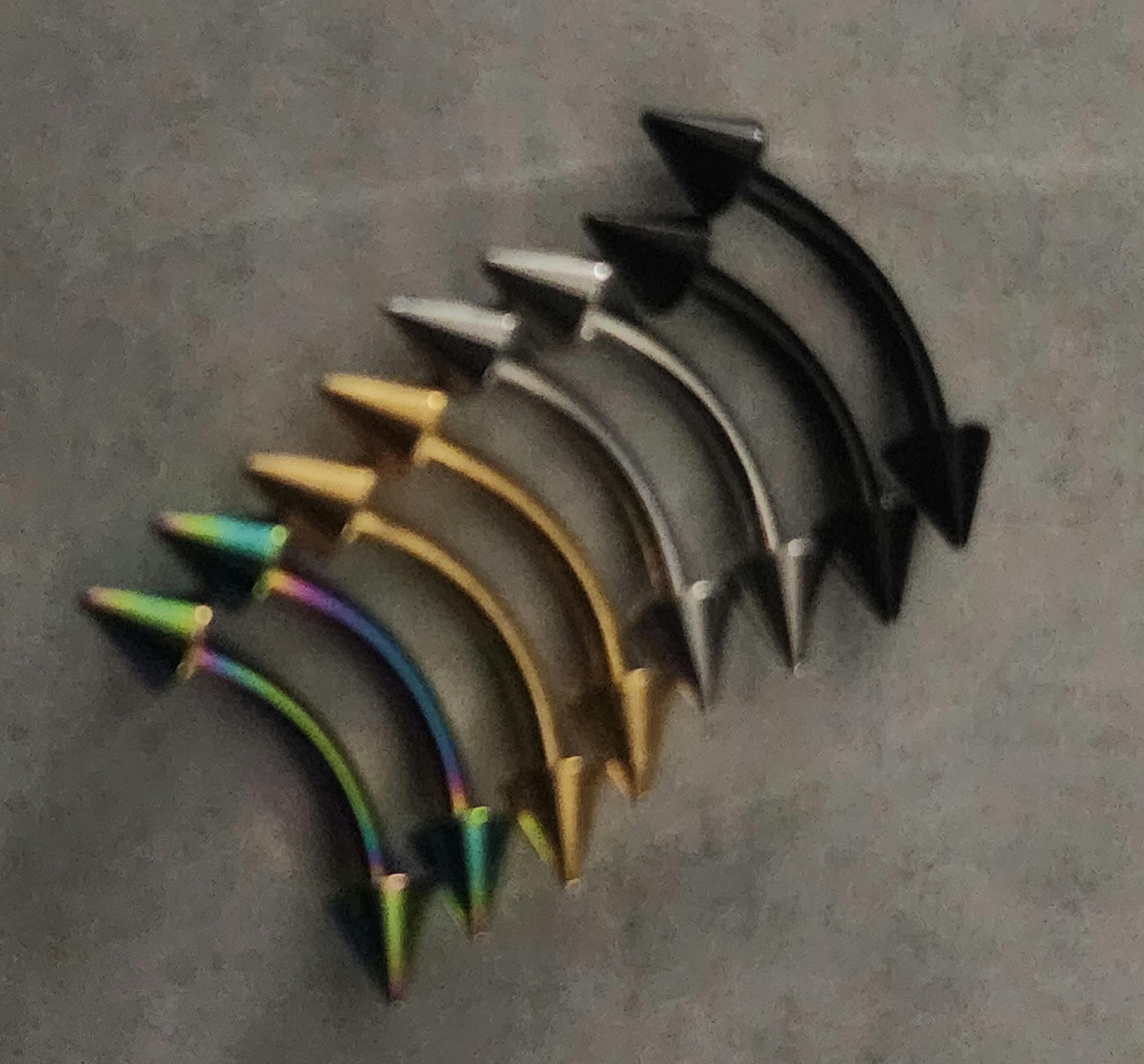 Curved Brow Double Sided Spike Piercing - Etsy