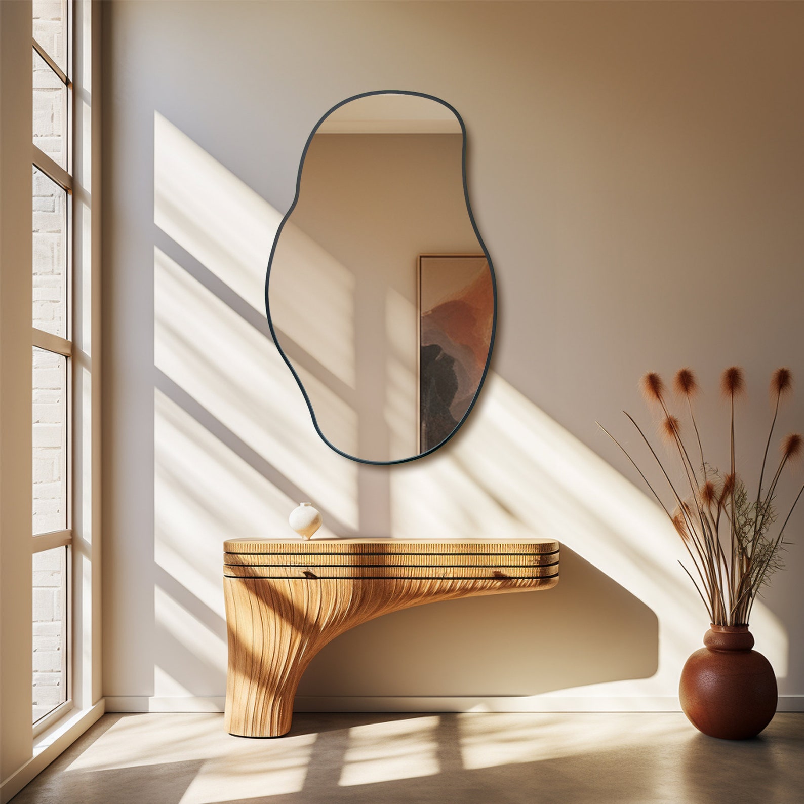 Asymmetrical Home Mirror, Aesthetic Wall Mirror, Irregular Mirror ...