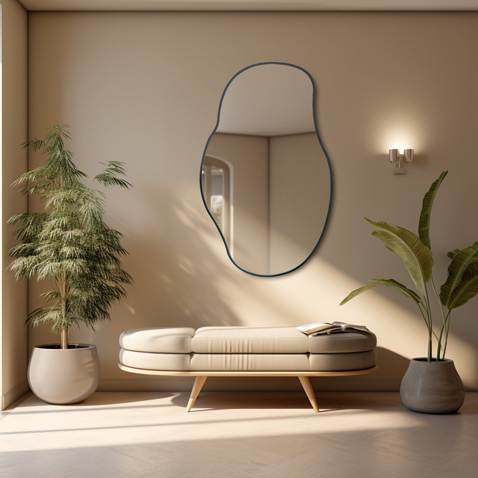 Asymmetrical Home Mirror, Aesthetic Wall Mirror, Irregular Mirror ...