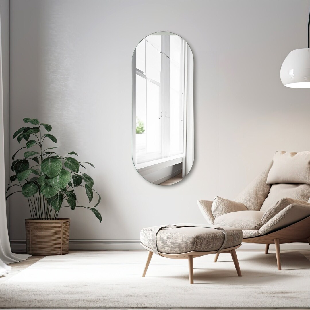 Oval Full Length Mirror, Mirror Wall Decor, Hallway Mirror, Bathroom ...