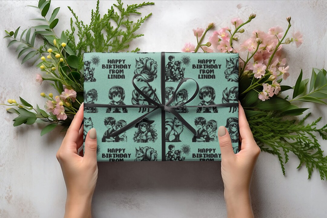 Custom Wrapping Paper Anime, Custom Wrapping Roll, Anime Wrapping Paper ...