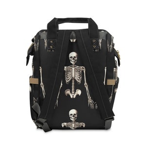 Skeleton Gothic Multifunctional Diaper Backpack Travel Bag - Etsy