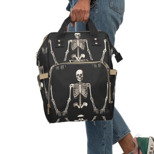 Skeleton Gothic Multifunctional Diaper Backpack Travel Bag - Etsy