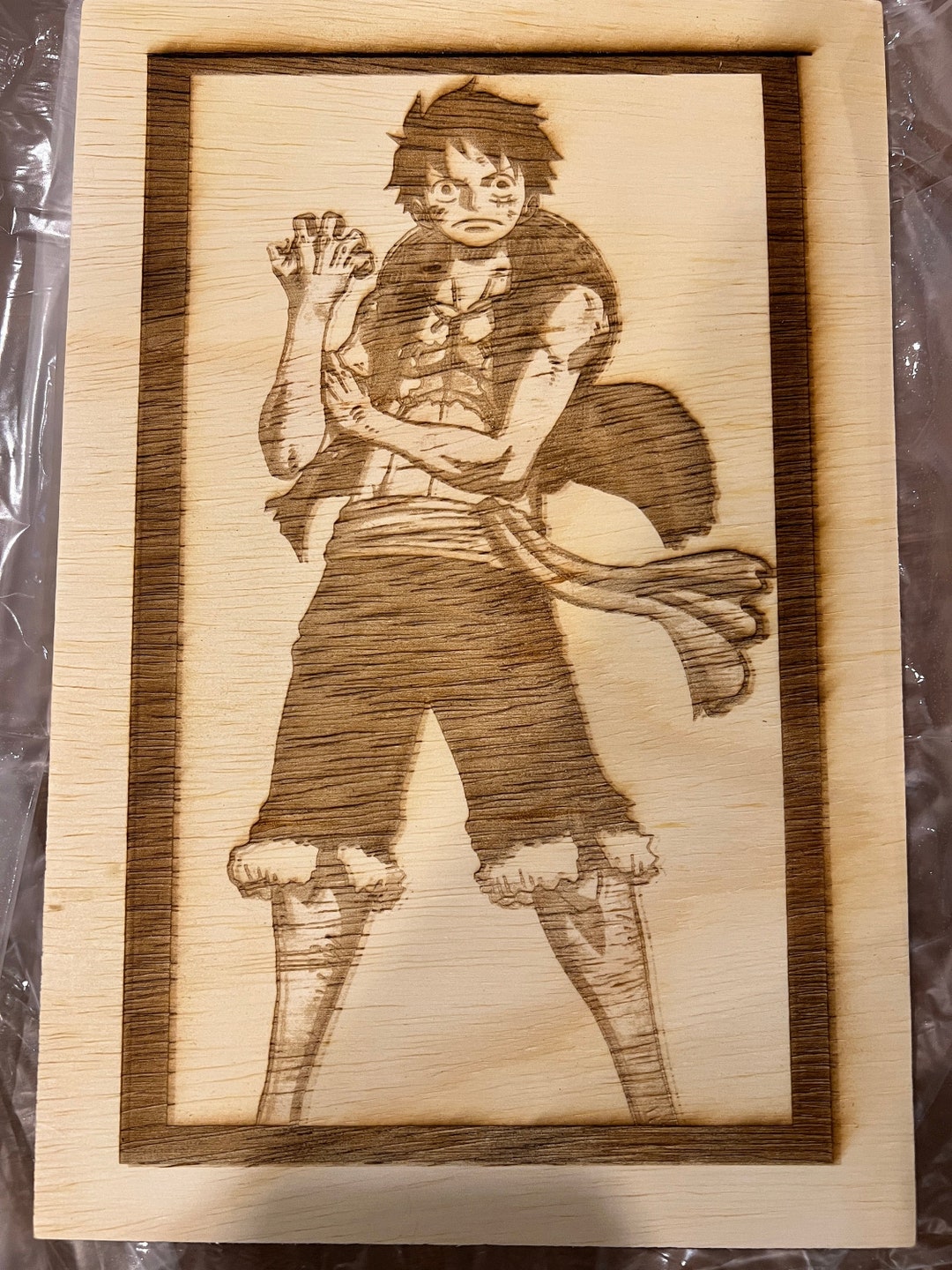 One Piece Monkey D. Luffy Etching Decor - Etsy