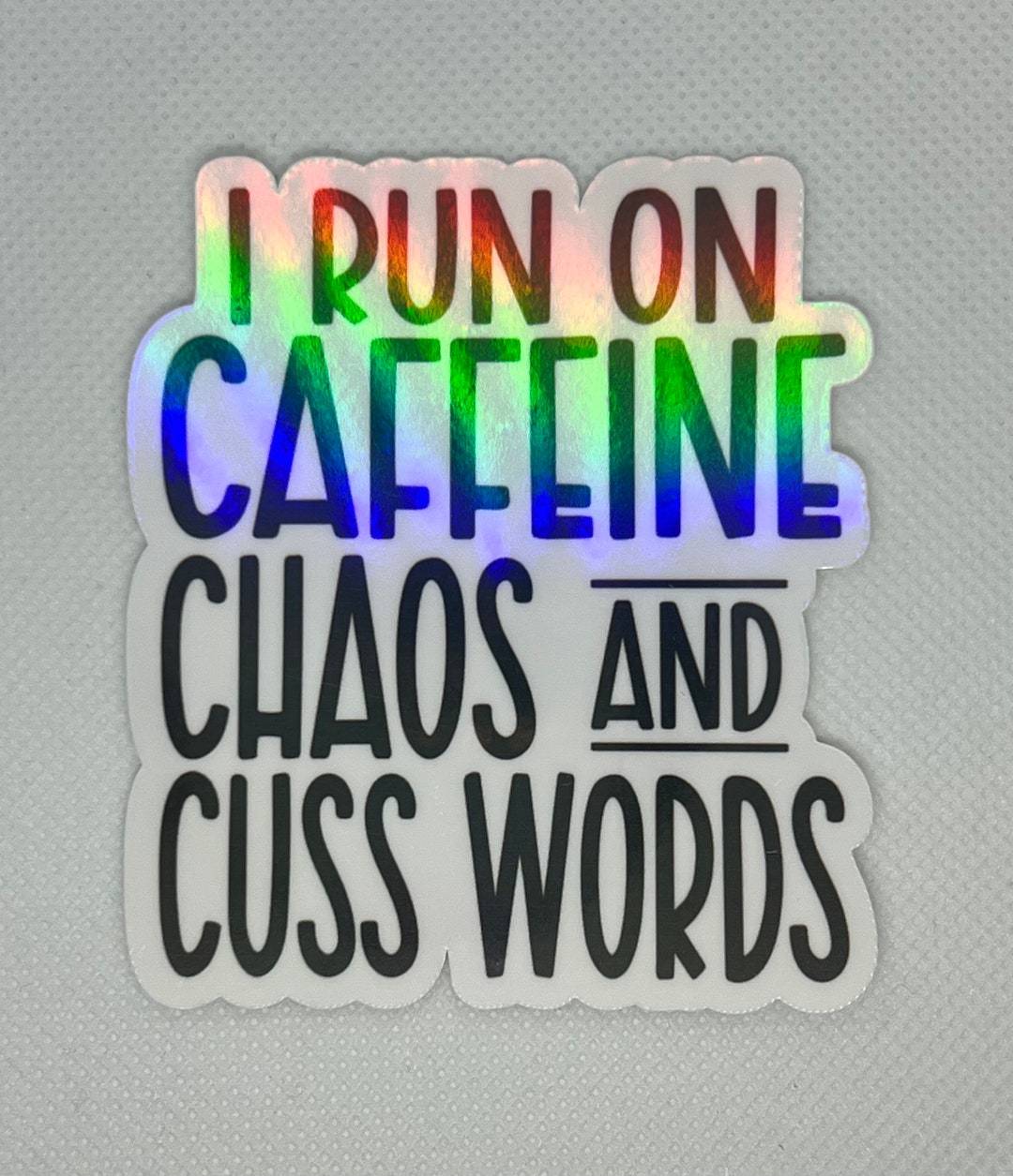 Holographic Waterproof Sticker, Holographic Waterproof Decal I Run on ...