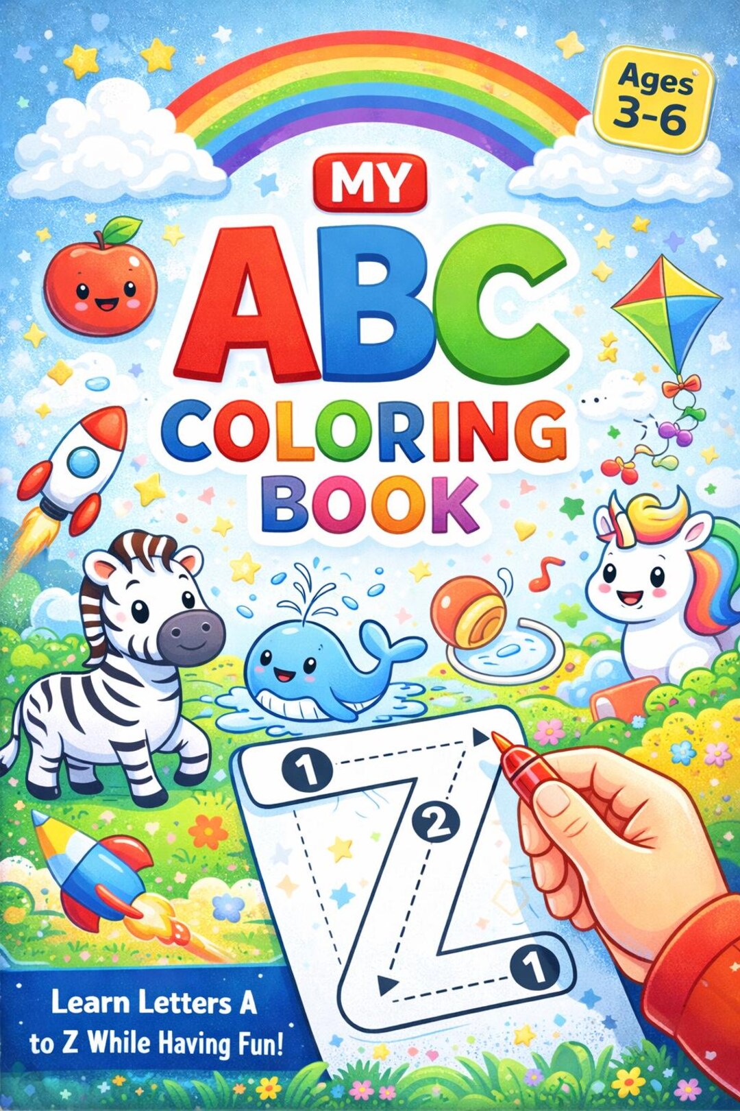 ABC Coloring Book | Alphabet Tracing Worksheets A-Z (digital Download ...