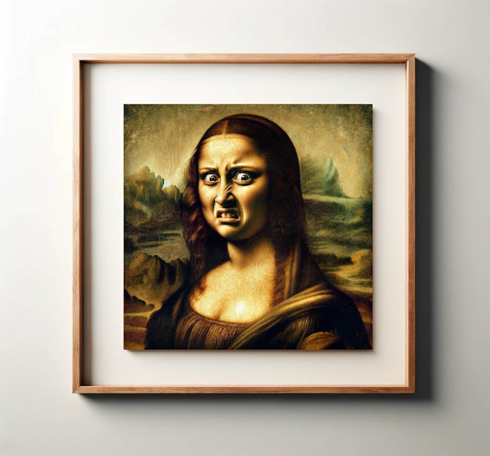 Stank Face Mona Lisa Digital Print, Humor Bathroom Decor, Funny Wall ...