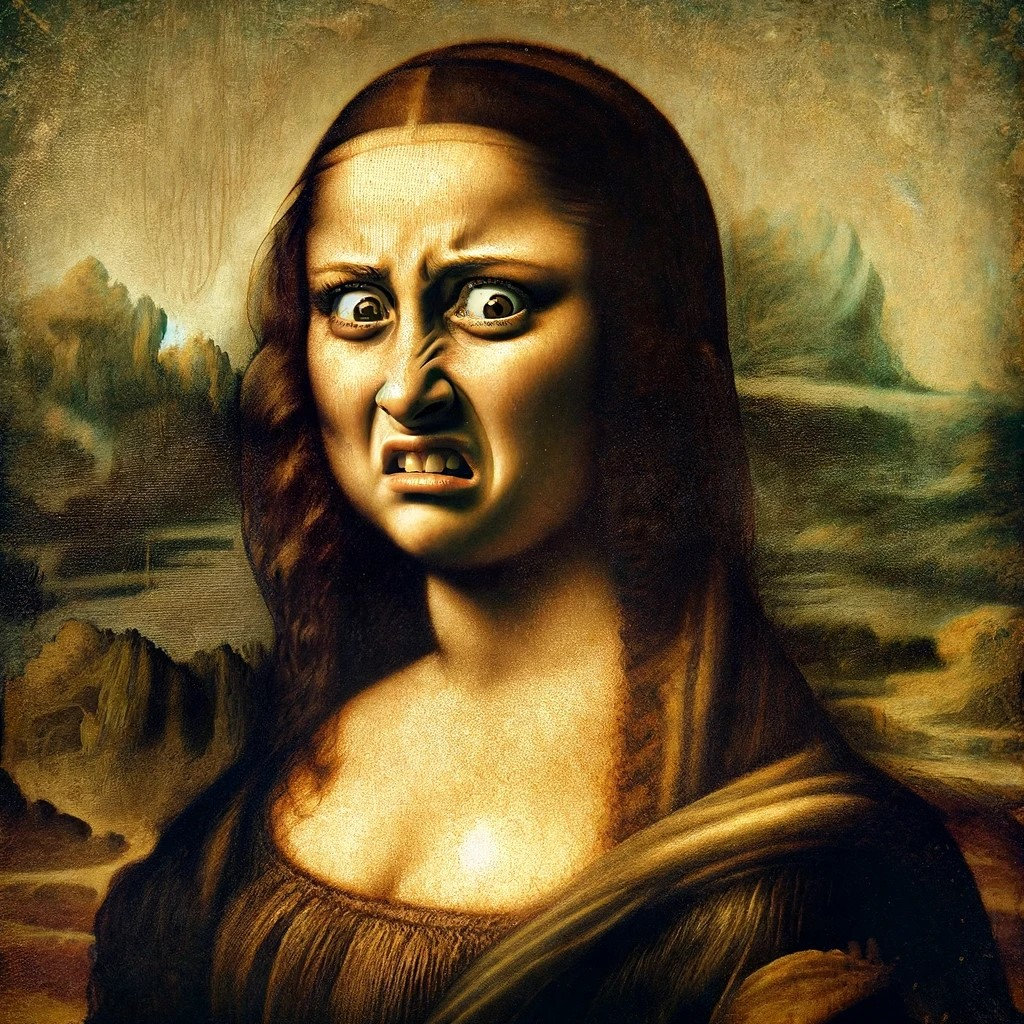 Stank Face Mona Lisa Digital Print, Humor Bathroom Decor, Funny Wall ...